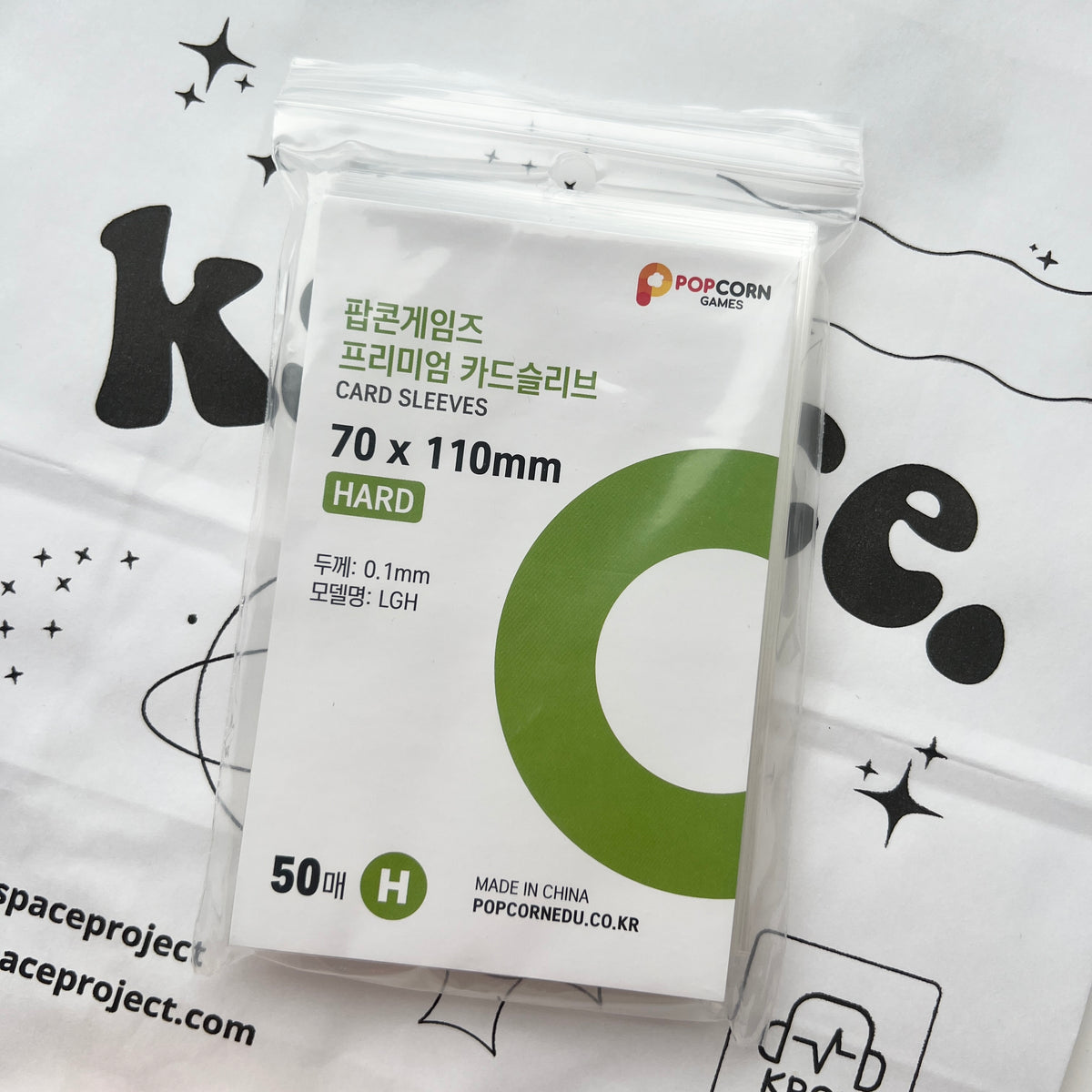[POPCORN GAMES] PREMIUM CARD SLEEVE HARD 50 SHEETS (70x110mm) – KSPACE PROJECT